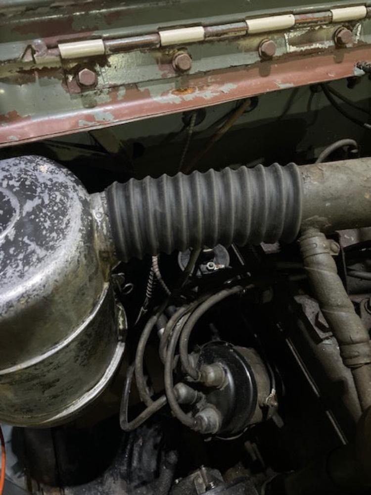 Air Cleaner to Crossover Tube Hose , 4-134 L-Head, 1941-1953, MB, GPW ...