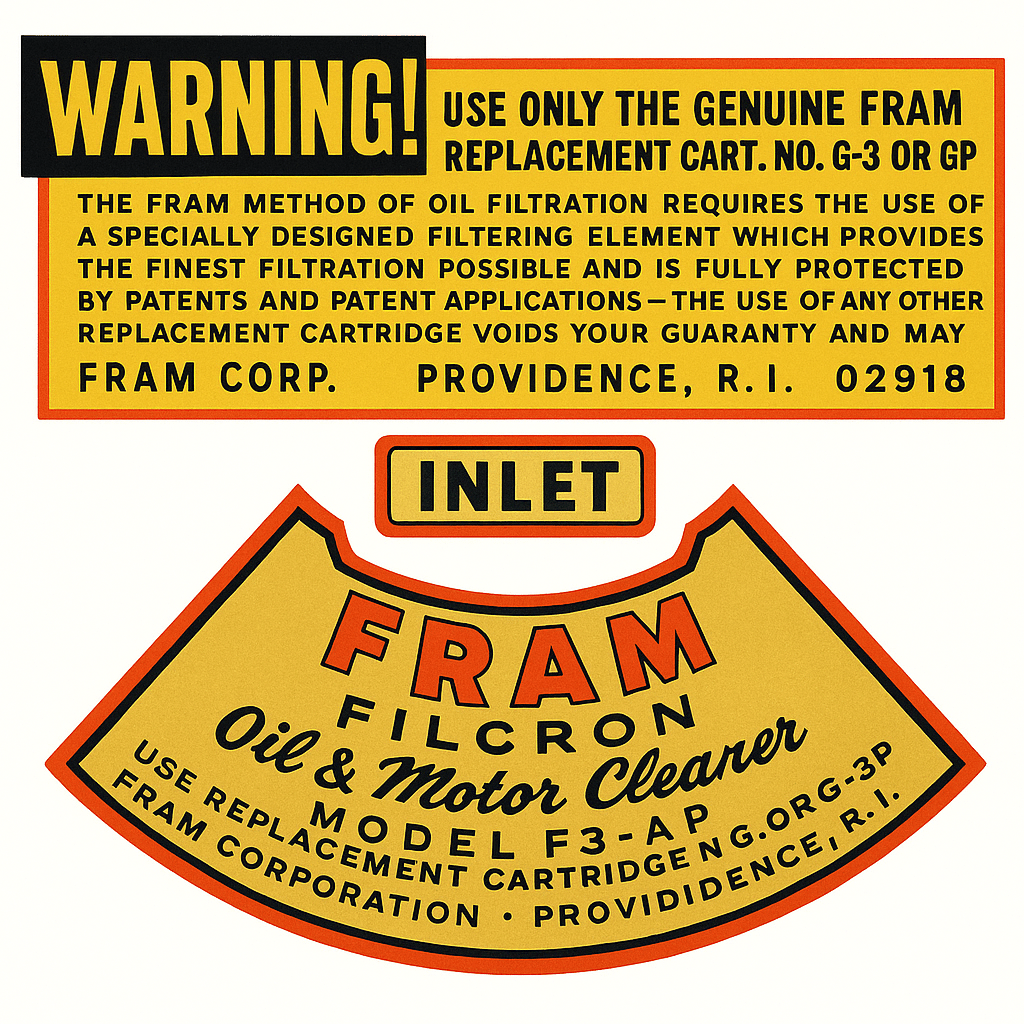 Decal For C-3 Oil Filter, 1945-1964, Willys and Jeeps – The JeepsterMan
