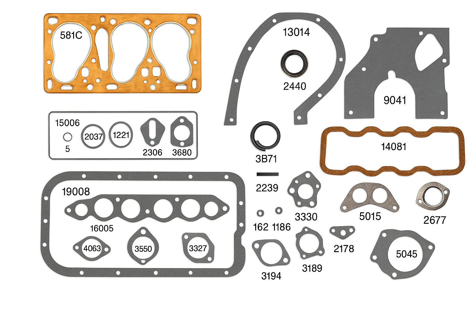 Engine Gasket Set, US Made, Best Gasket, F-Head 4-134, 1950-1971 Willy ...