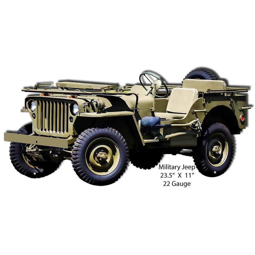 Military Jeep Laser Cut Metal Sign – The JeepsterMan