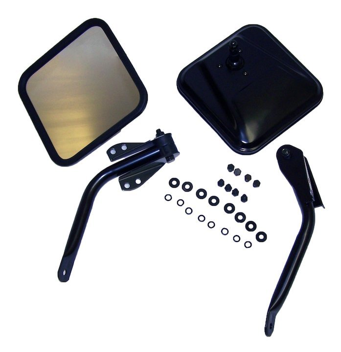 Complete Side Mirror Set (Black), 1955-1986, Jeep CJ-5, CJ-6, CJ-7 ...