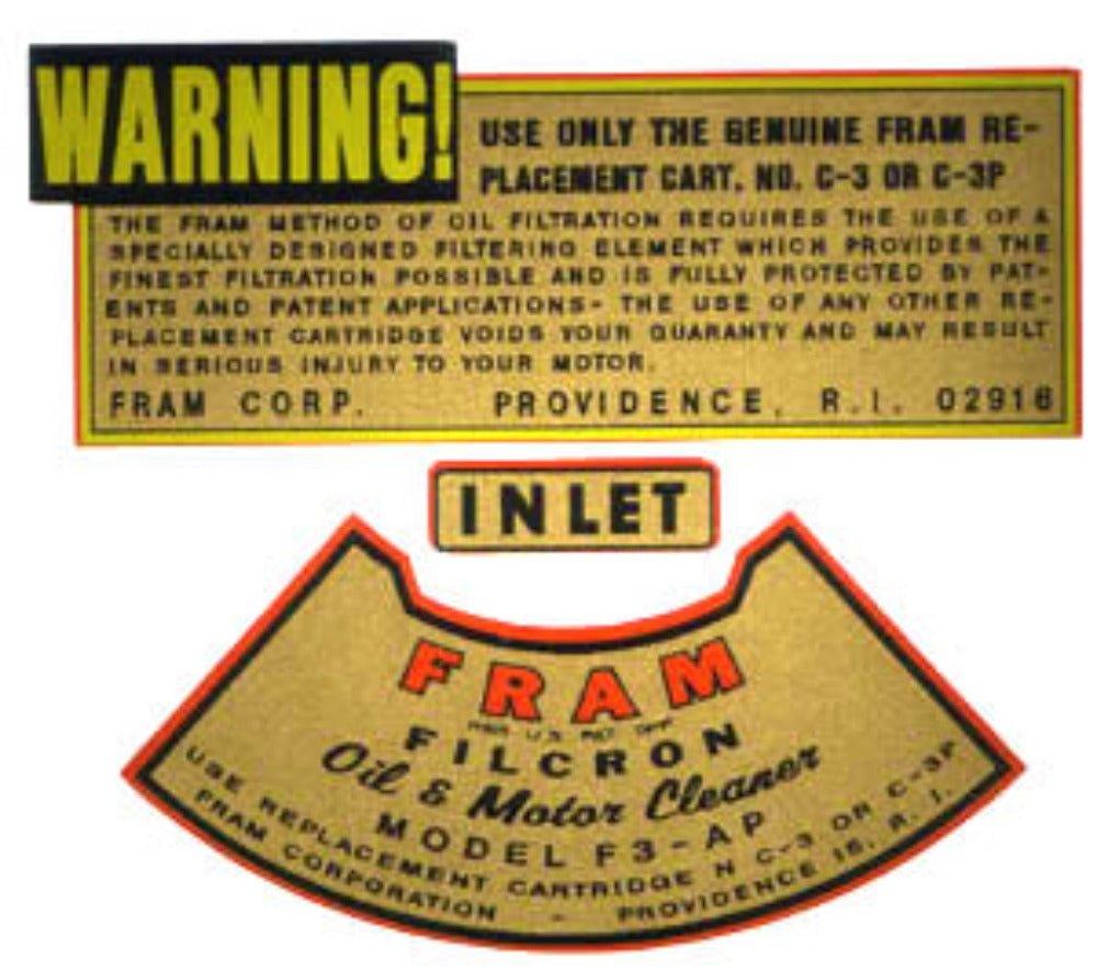 Decal For C-3 Oil Filter, 1945-1964, Willys and Jeeps – The JeepsterMan