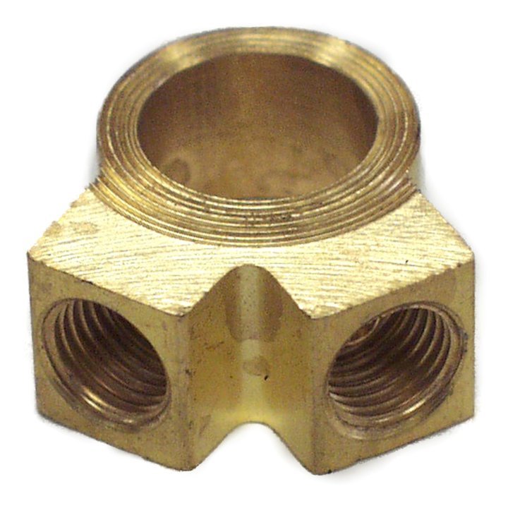 Master Cylinder "Y" Outlet Fitting, Brass, 2 Port, 1941-1966 Willys an ...