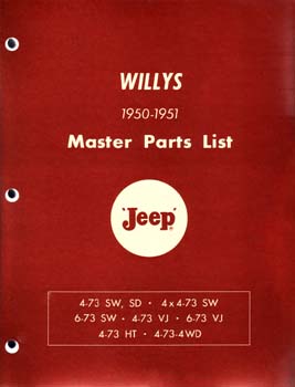 Master Parts List - Willys 1950-1951 – The JeepsterMan