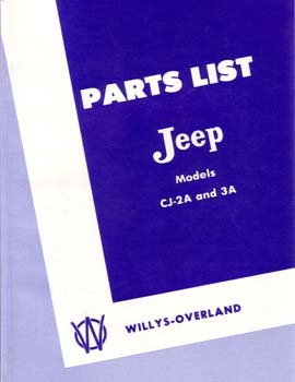 Willys Jeep CJ-2A & CJ3A Parts List – The JeepsterMan