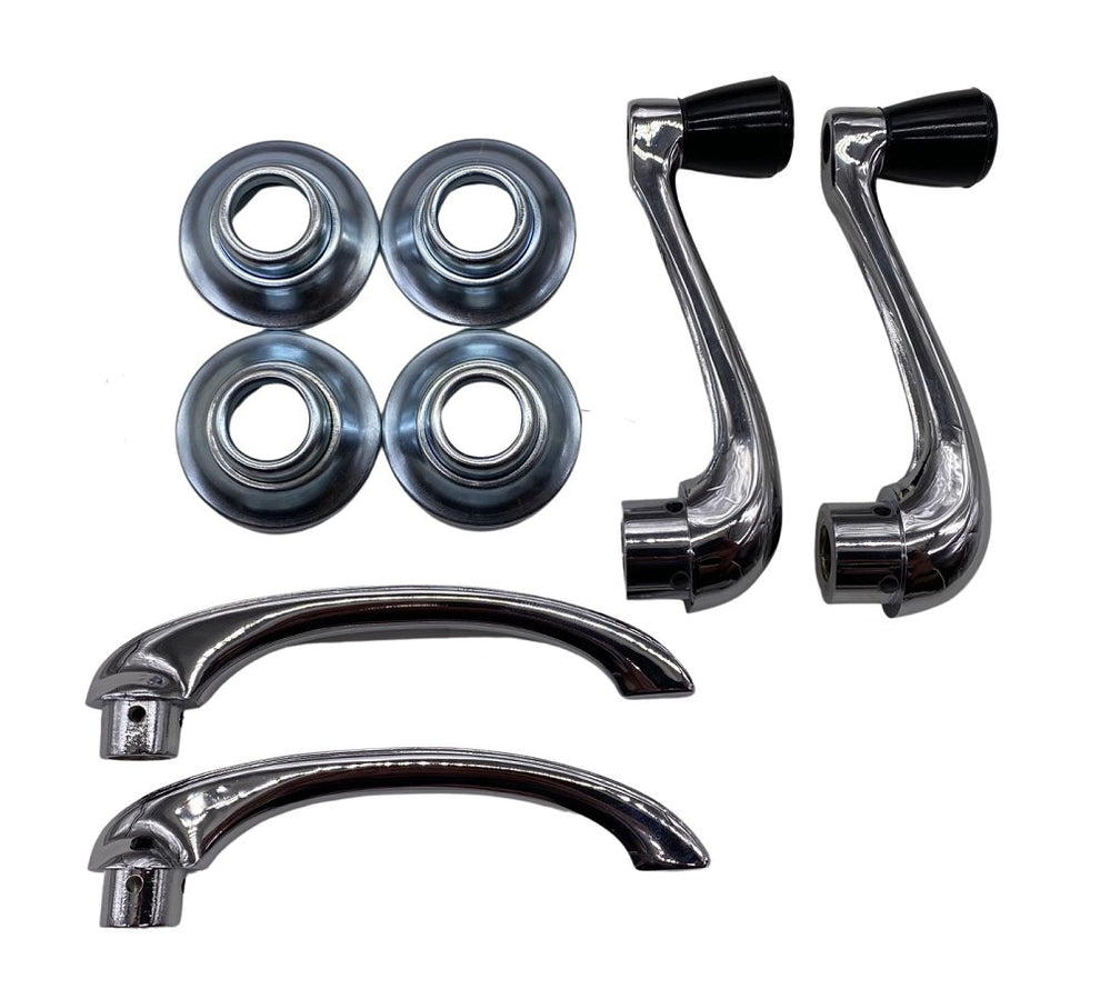 Window Crank, Door Handle, Escutcheon Kit, 46-64, Willys Pickup, Willy ...