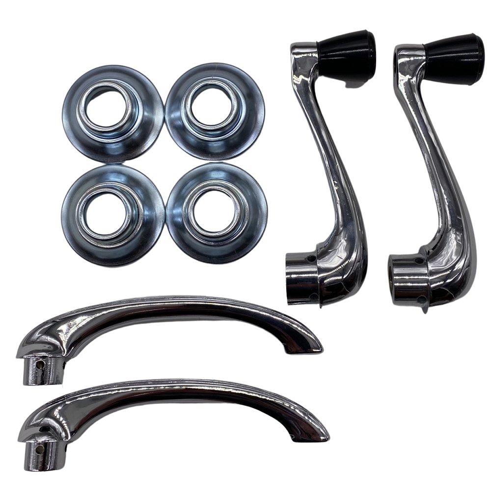 Window Crank, Door Handle, Escutcheon Kit, 46-64, Willys Pickup, Willy ...